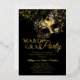 Elegant Masquerade Mask Mardi Gras Party Foil Invitation | Zazzle