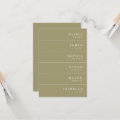 Elegant Matcha Green Wedding Name Place Cards | Zazzle