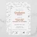 Elegant Mathematic Formulas College Graduation Foil Invitation | Zazzle