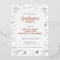 Elegant Mathematic Formulas College Graduation Foil Invitation | Zazzle