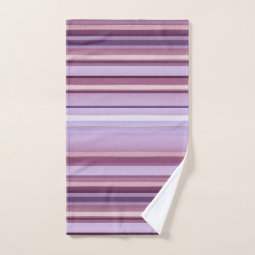 Elegant Mauve Purple Striped Pattern Bath Towel Set | Zazzle