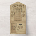 Elegant Medieval Scroll Character Sheet All In One Invitation | Zazzle