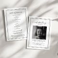 Elegant Memorial Funeral Order of Service Program | Zazzle