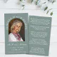 Elegant Memorial Funeral Photo Sage Prayer Card | Zazzle