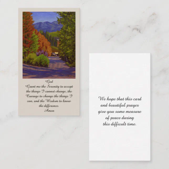 Elegant Memorial Funeral Service Card | Zazzle