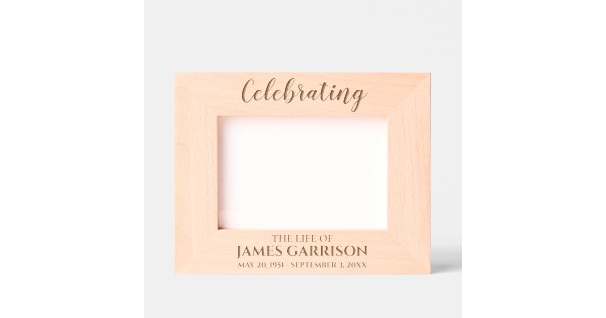 Elegant Memorial Photo Keepsake Engraved Frames | Zazzle