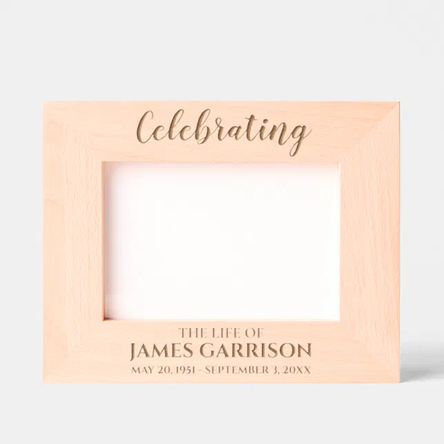 Elegant Memorial Photo Keepsake Engraved Frames | Zazzle
