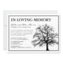 Elegant Memorial Tree | Funeral Service Invitation | Zazzle