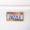 Elegant Metallic Bronze Monogram Mens License Plate Frame | Zazzle
