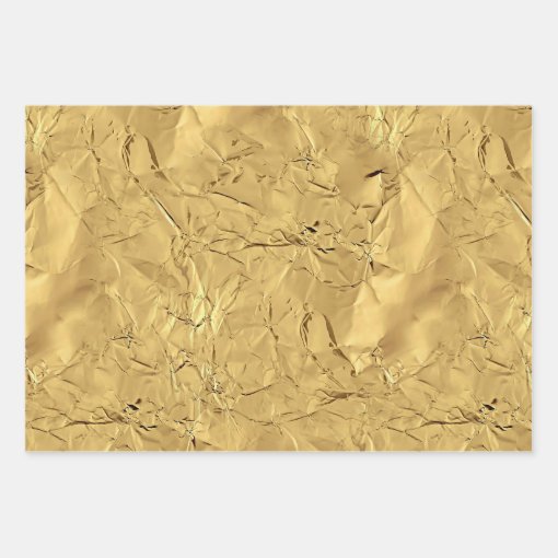 Elegant Metallic Gold Glitter Foil Christmas Wrapping Paper Sheets | Zazzle