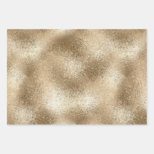 Elegant Metallic Gold Glitter Foil Christmas Wrapping Paper Sheets | Zazzle