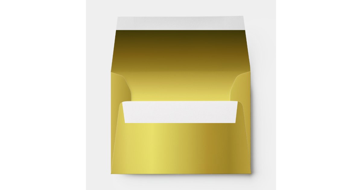 Elegant Metallic Gold Midsize Envelope | Zazzle