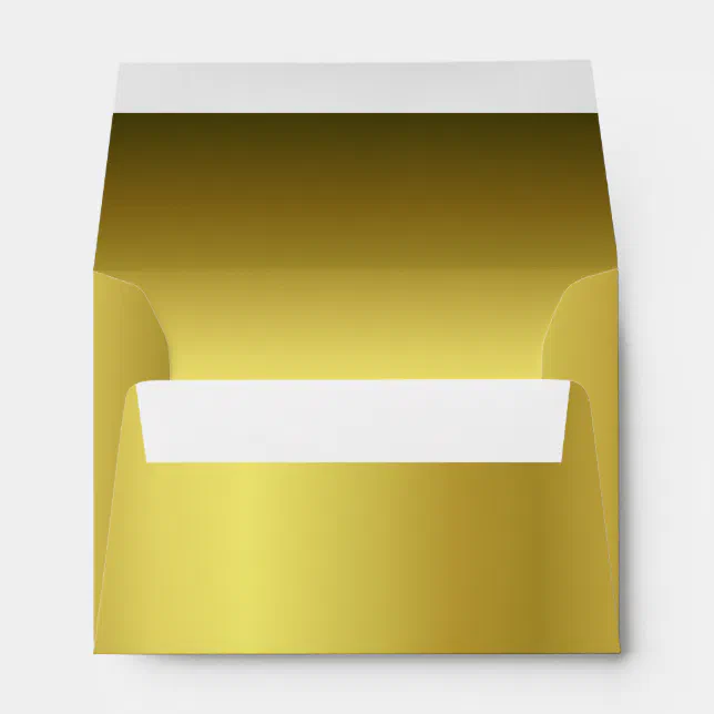 Elegant Metallic Gold Midsize Envelope | Zazzle
