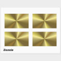 Elegant Metallic Look Gold Blank Template Modern Rectangular Sticker ...