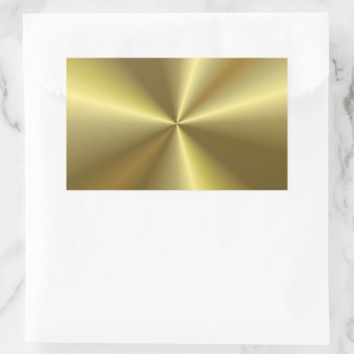 Elegant Metallic Look Gold Blank Template Modern Rectangular Sticker ...