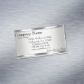 Elegant Metallic Look Silver on Silver Magnet | Zazzle