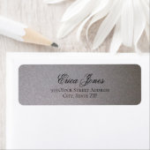 Elegant Metallic Silver Return Address Label | Zazzle