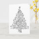 Elegant Metallic Silver Tree Christmas Card | Zazzle
