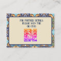 Elegant Mexican Talavera Wedding Details QR code Enclosure Card | Zazzle