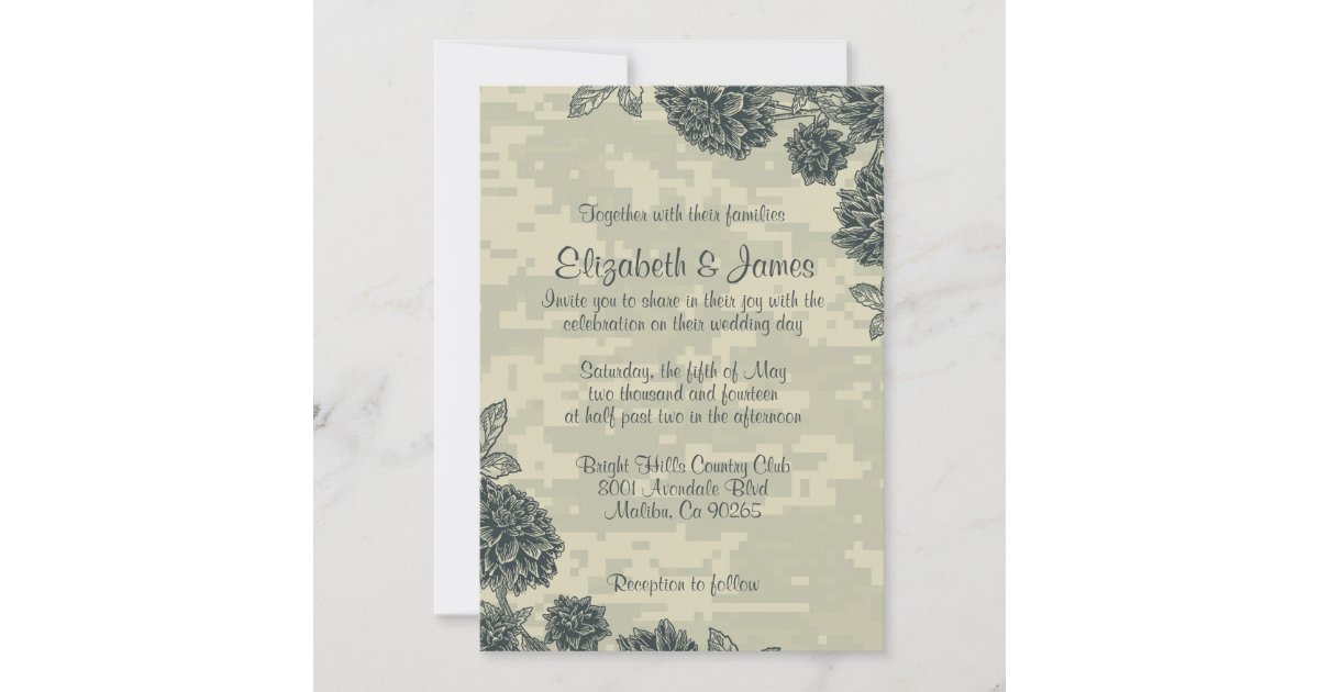 Elegant Military Wedding Invitations | Zazzle