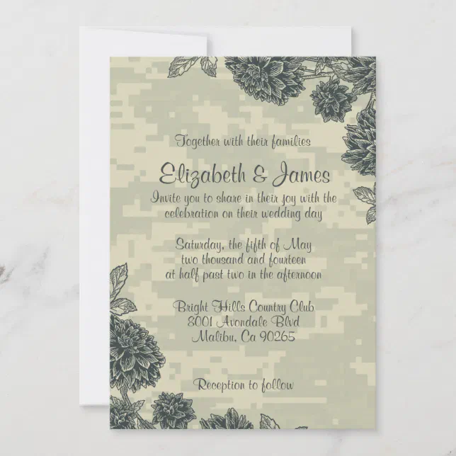Elegant Military Wedding Invitations | Zazzle