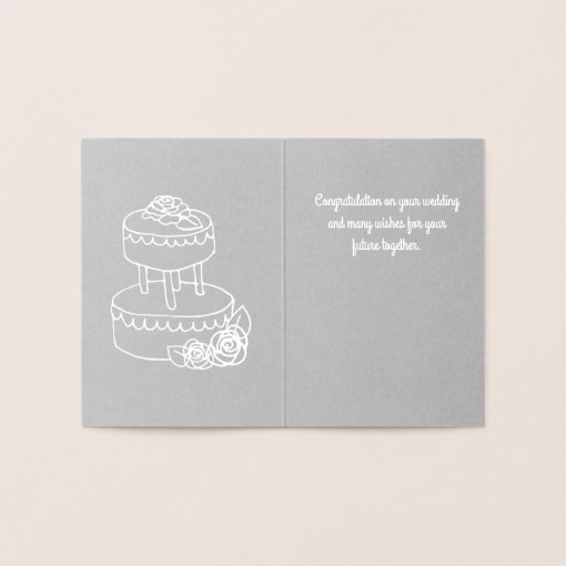 Elegant Mini Wedding Card | Zazzle