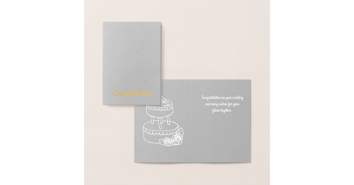 Elegant Mini Wedding Card | Zazzle