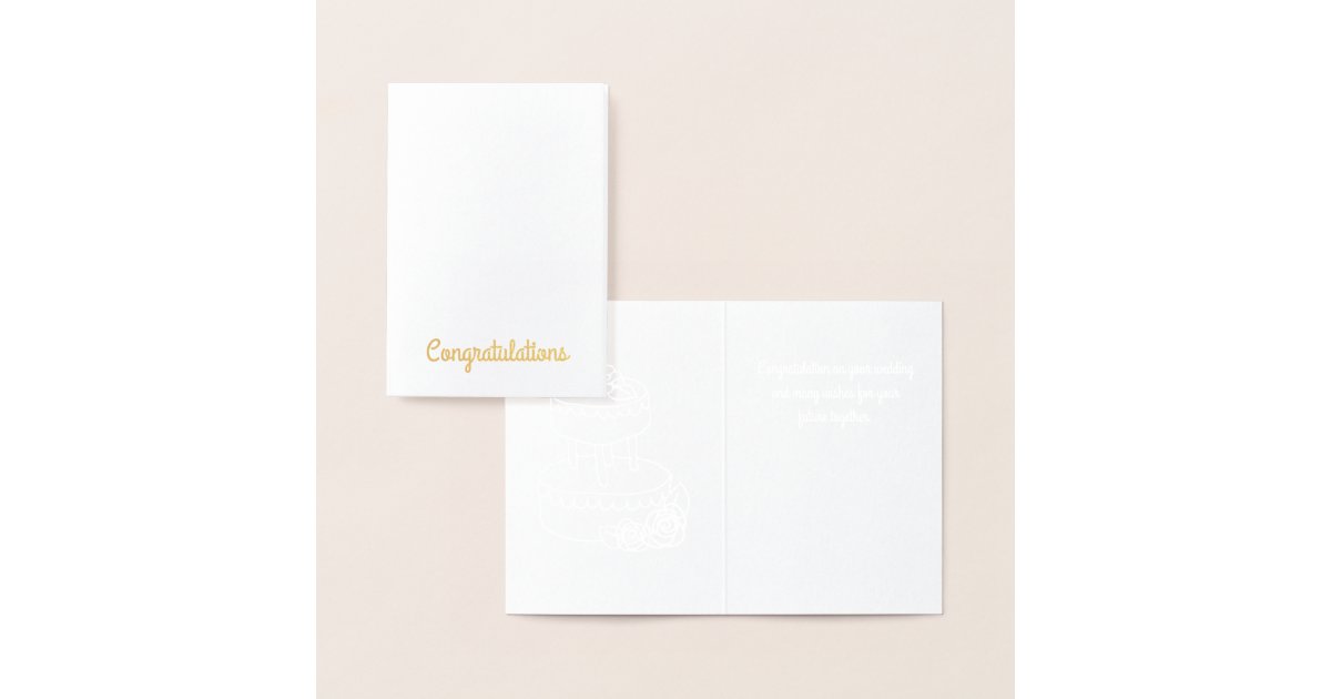 Elegant Mini Wedding Card | Zazzle
