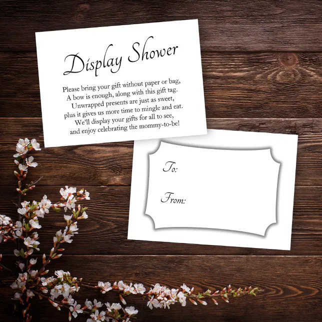 Elegant, Minimal Baby Display Shower Gift Card | Zazzle