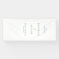Elegant Minimal Blue & White Wedding Welcome Banner | Zazzle