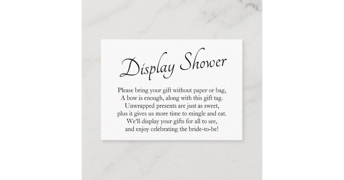 Elegant, Minimal Bridal Display Shower Gift Card | Zazzle
