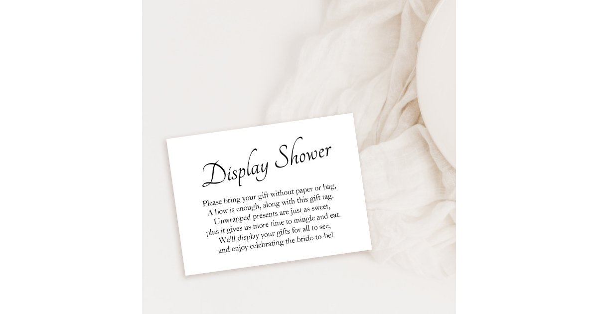 Elegant, Minimal Bridal Display Shower Gift Card | Zazzle
