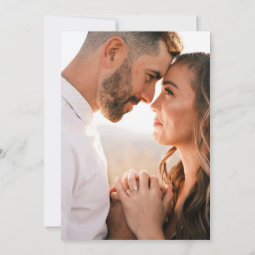 Elegant Minimal Calligraphy Photo Couple Wedding Invitation | Zazzle