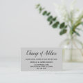 Elegant, Minimal Change of Address Gray Card | Zazzle