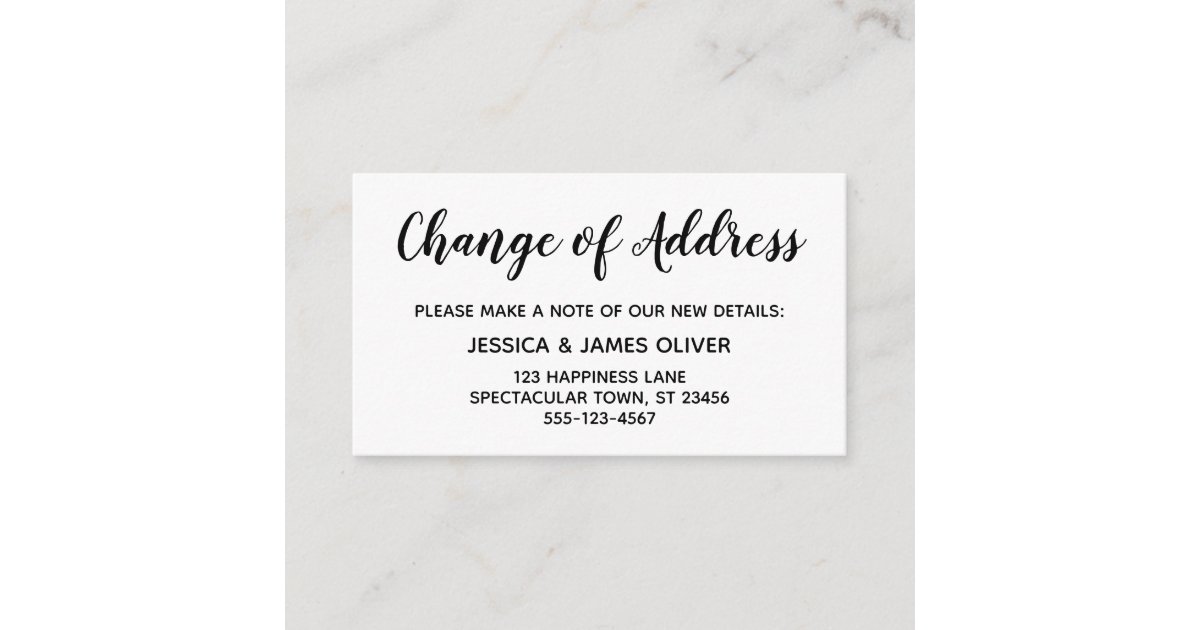 Elegant, Minimal Change of Address Insert Card | Zazzle.com