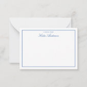 Elegant Minimal Classic Script Navy Blue Note Card | Zazzle