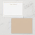 Elegant Minimal Classic Script Pastel Brown Note Card | Zazzle
