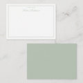 Elegant Minimal Classic Script Sage Green Note Card | Zazzle