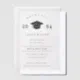 Elegant Minimal Clean Simple Graduation Party Vellum Invitations | Zazzle
