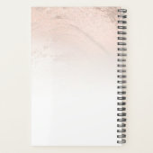 Elegant minimal copper rose gold glitter marble planner | Zazzle