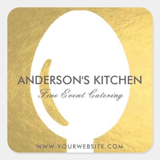 Catering Pastry Chef Whisk Logo Bakery Rectangular Sticker | Zazzle.com