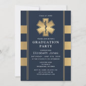 Elegant Minimal Paramedic Graduation Party Invitation | Zazzle