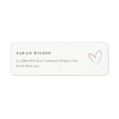 Elegant Minimal Simple Blush Pink Heart Address Label | Zazzle