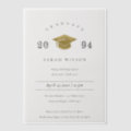 Elegant Minimal Simple Gold Foil Graduation Party Vellum Invitations ...