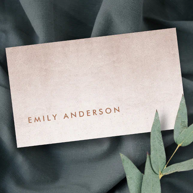 ELEGANT MINIMAL SIMPLE LIGHT PINK BLUSH ROSE GOLD BUSINESS CARD | Zazzle