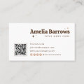 Elegant Minimal Sparkle Retro Typography QR Code Business Card | Zazzle