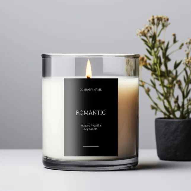 Elegant Minimalism Candle Sticker Product Label | Zazzle
