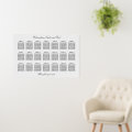 Elegant Minimalist 21 Table Seating Chart Foam Board | Zazzle