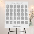 Elegant Minimalist 30 Table Seating Chart Foam Board | Zazzle