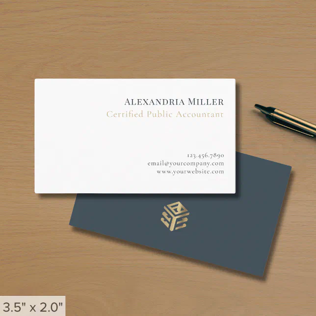 Elegant Minimalist Accountant CPA Business Card | Zazzle